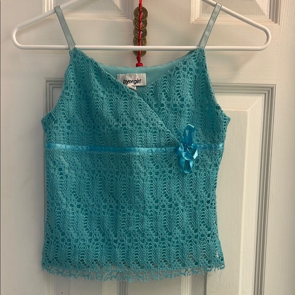 Byer Girl | Shirts & Tops | Turquoise Girls Crochet Top 8 | Poshmark